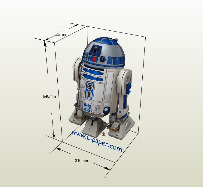 R2d2 Papercraft R2dto Paper Craft: NEW 468 R2D2 PAPERCRAFT